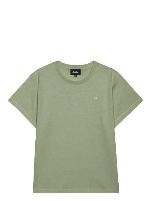 DALIX Lightweight High Waisted Tee - Artichoke