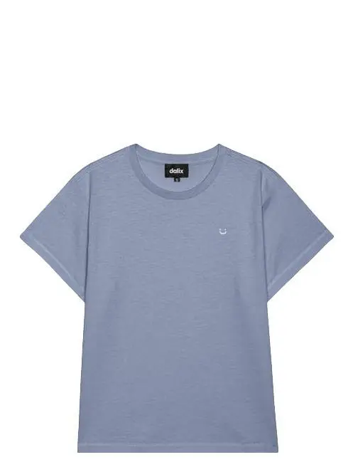DALIX Lightweight High Waisted Tee - Blue Haze