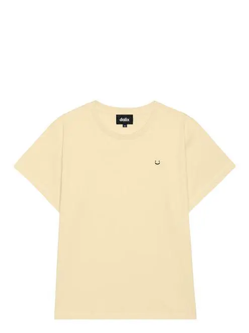 DALIX Lightweight High Waisted Tee - Butter Cream