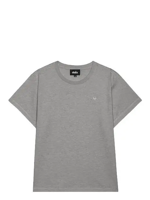 DALIX Lightweight High Waisted Tee - Carbon Gray