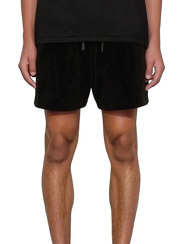 D.RT Eleven Key Cotton Corduroy Drawstring Shorts - Black