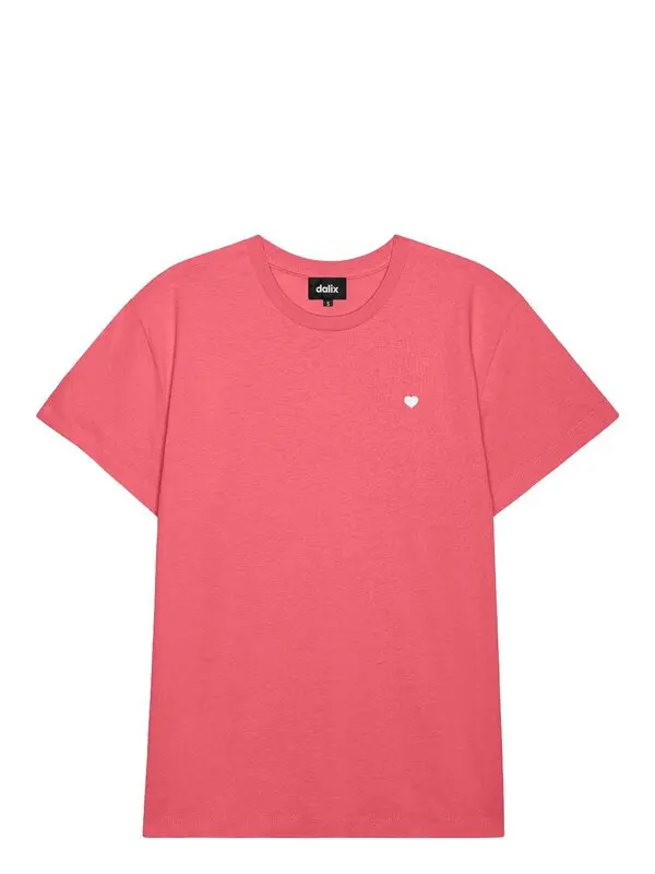 DALIX Heart Everyday Tee - Coral