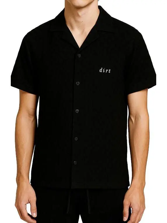 D.RT Vacay Cotton Camp Shirt - Black