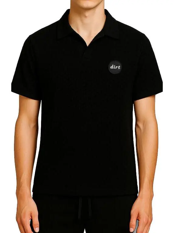 D.RT Vacay Cotton Polo - Black