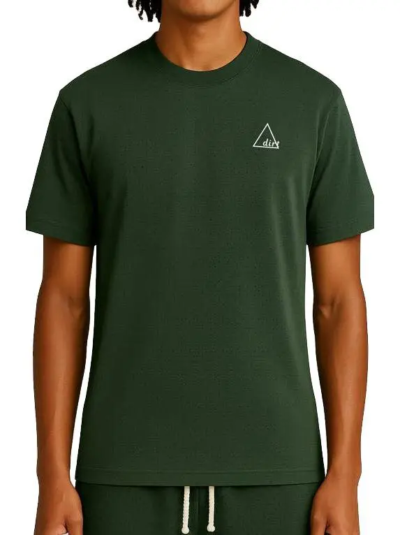 D.RT Perforated Cotton T-shirt - Green