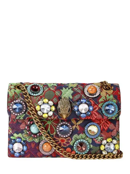 Kurt Geiger Medium Kensington Octavia Leather Crossbody Bag - Blue Multi