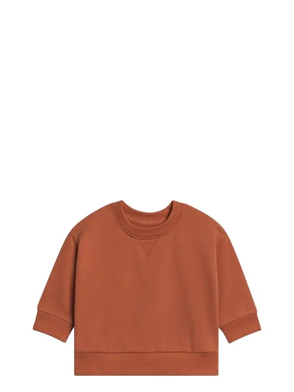 COLORED ORGANICS Quinn Organic French Terry Relaxed Pullover Sweatshirt - Copper