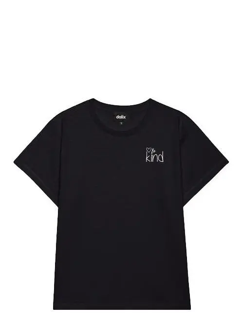 DALIX Be Kind High Waisted Tee - Black