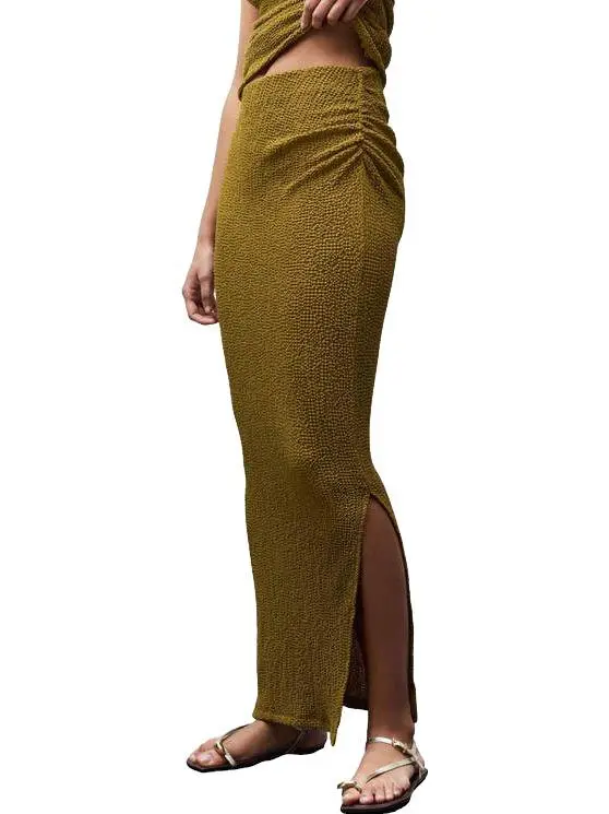 NEXT Textured Maxi Skirt - Green