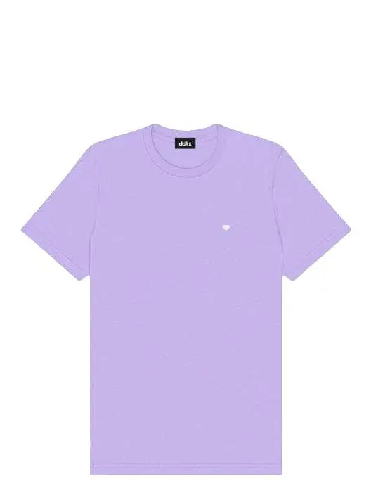 DALIX Lil Heart Midweight Cotton Tee - Lavender