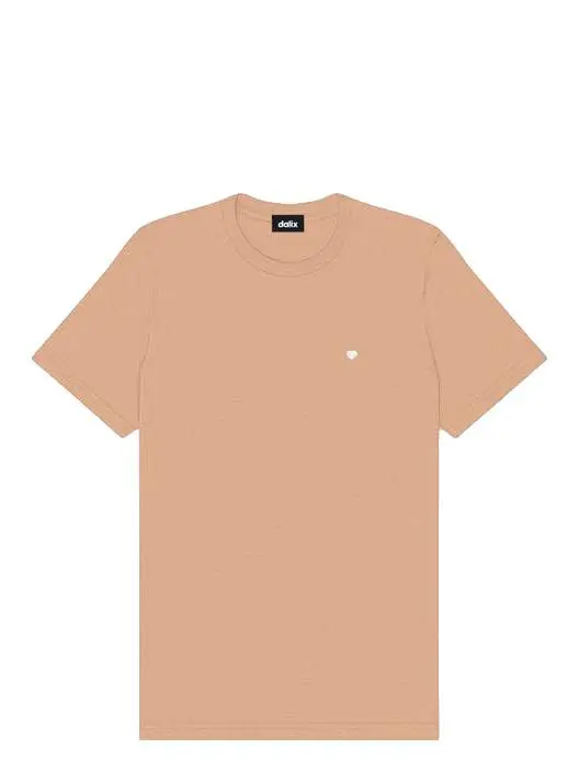 DALIX Lil Heart Midweight Cotton Tee - Peach