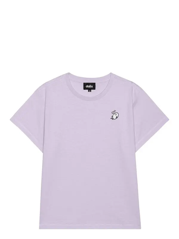 DALIX Heartly Ghost High Waisted Tee - Lavender