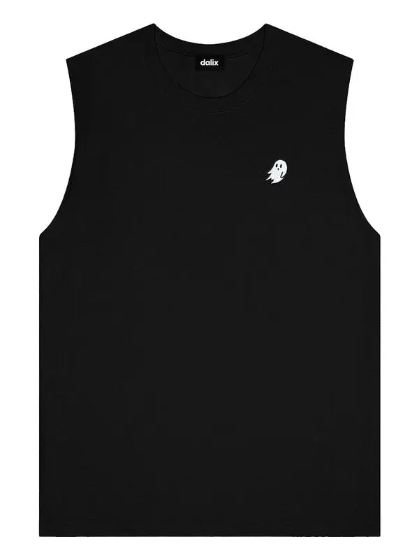 DALIX Ghost Lightweight Cotton Tank - Black