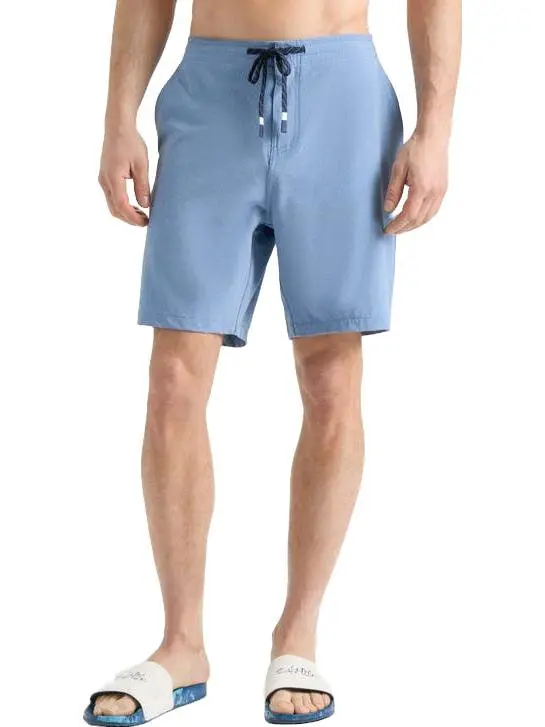 SALT LIFE Chino-style Tournament Walking Shorts - Harbor Blue Heather