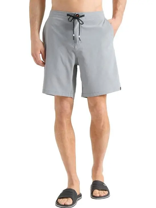SALT LIFE Chino-style Tournament Walking Shorts - Heather Grey