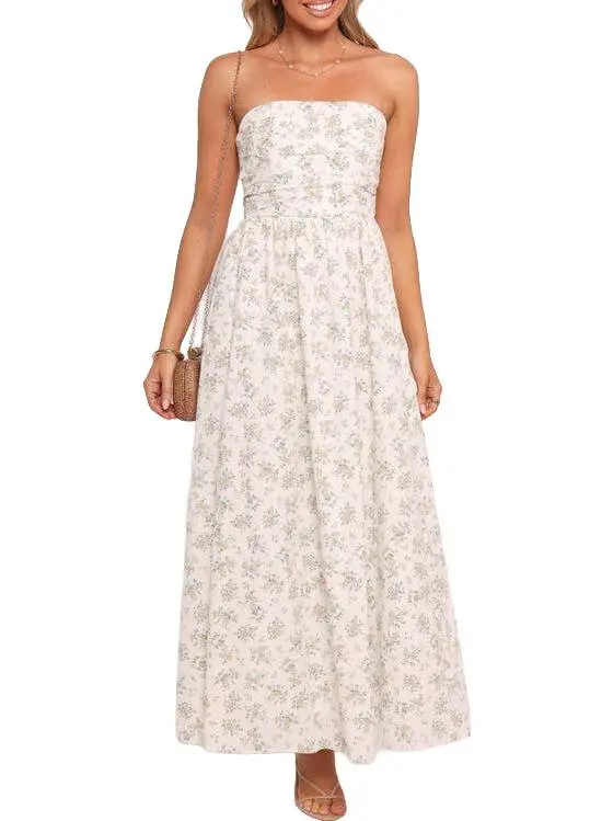 PETAL & PUP Nesta Strapless Maxi Dress - Floral