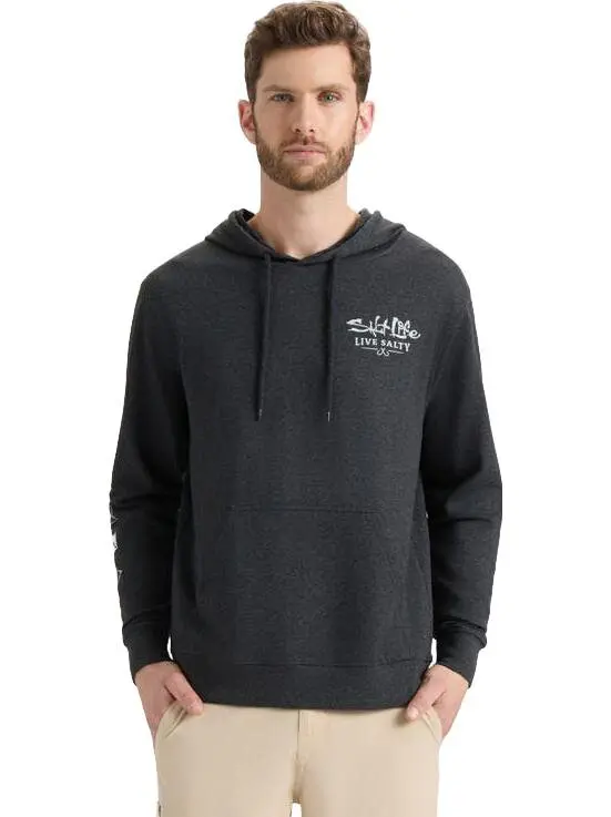SALT LIFE Ocean Kin Long Sleeve Pullover Hoodie - Charcoal Heather