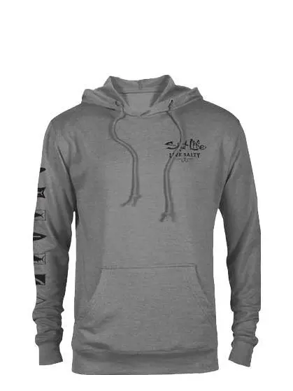 SALT LIFE Ocean Kin Long Sleeve Pullover Hoodie - Mist Grey Heather