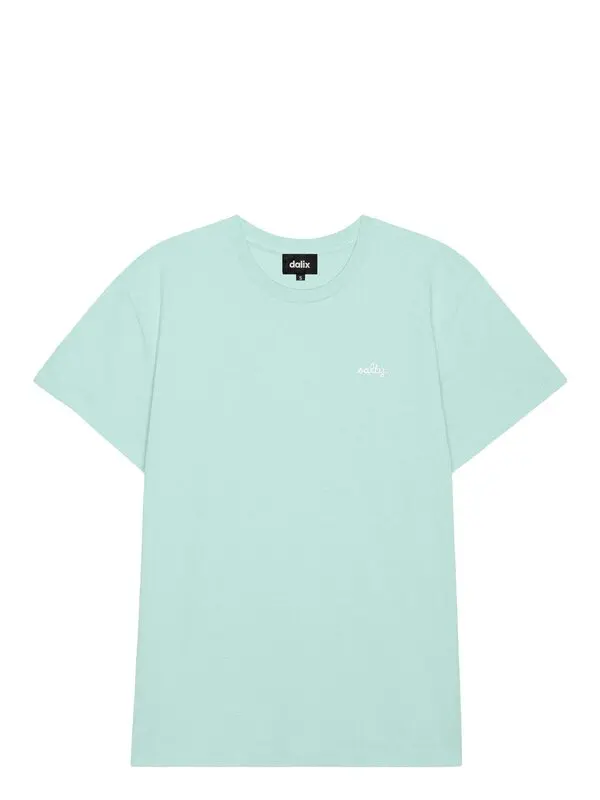 DALIX Salty Embroidered Everyday Tee - Mint