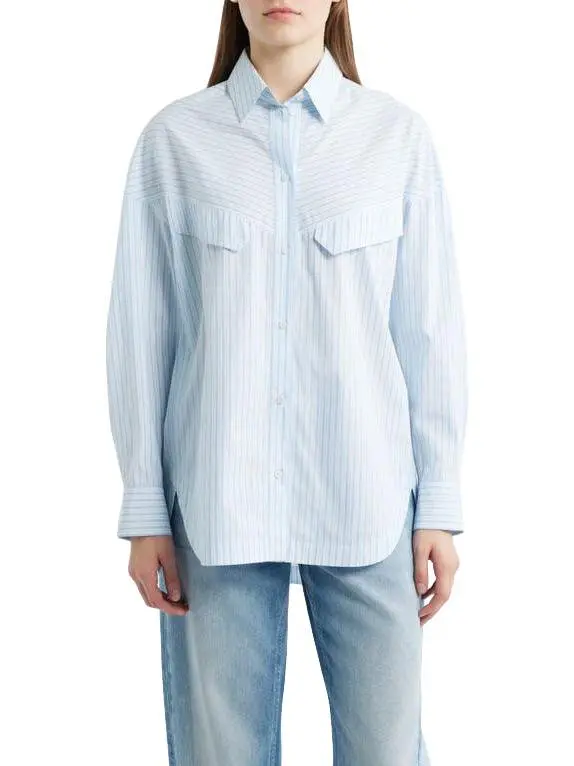 Hugo Boss Bostaffa Relaxed-fit Cotton Button-up Shirt - Chambray Blue