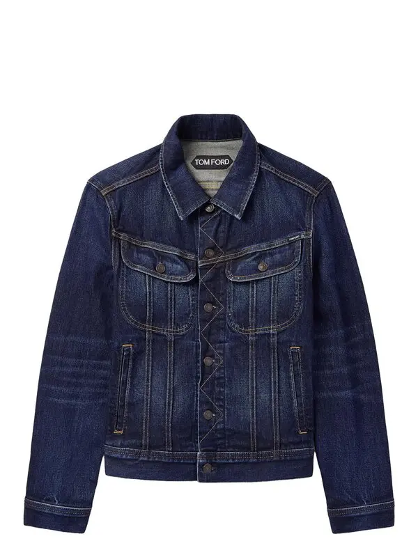 TOM FORD Denim Trucker Jacket - Blue