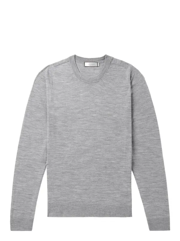Canali Wool Crew-neck Sweater - Gray