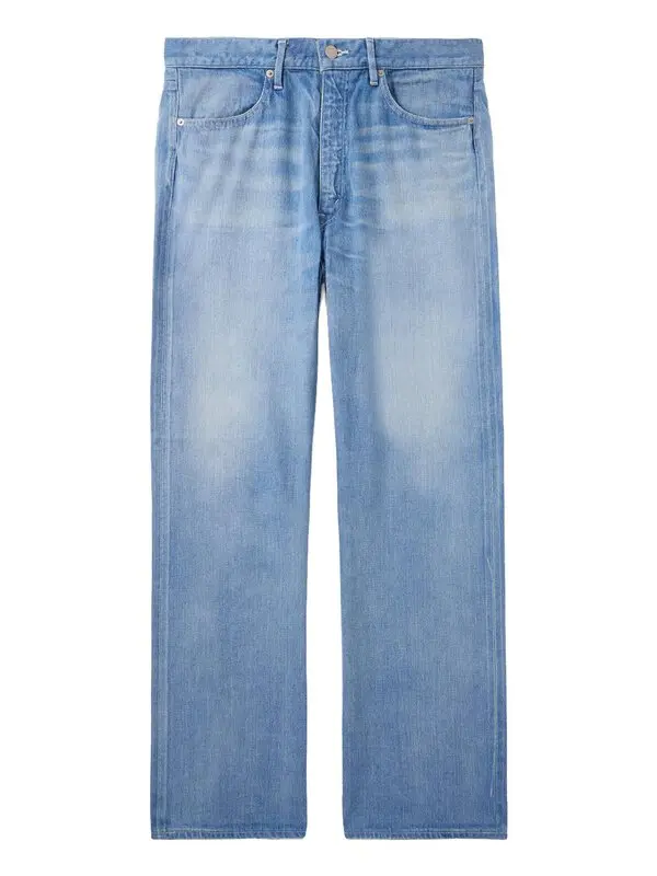 Auralee Wide-leg Selvedge Jeans - Blue