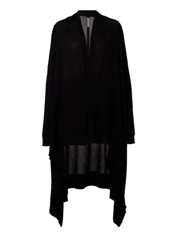 Rick Owens Virgin Wool Cardigan - Black