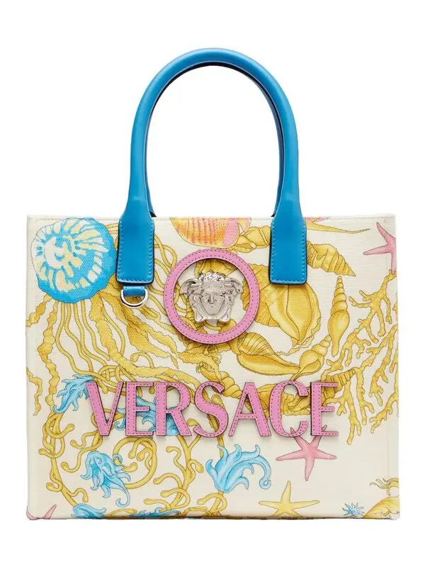 Versace La Medusa Small Printed Canvas Tote Bag - Multicoloured