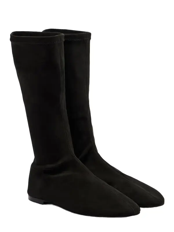 Proenza Schouler Suede Sock Boots - Black