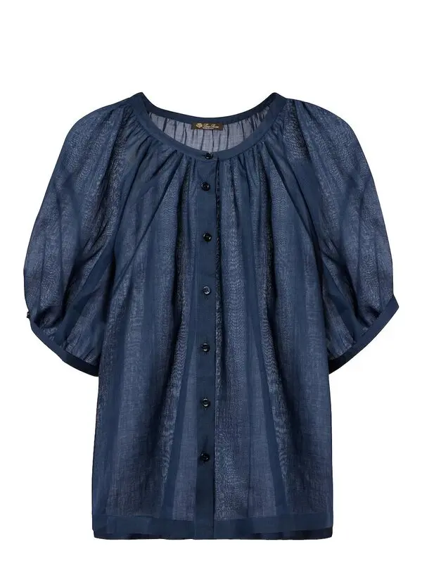 Loro Piana Gritt Ramie Shirt - Blue