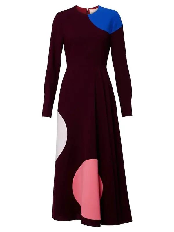 ROKSANDA Withiel Printed Crêpe Midi Dress - Burgundy