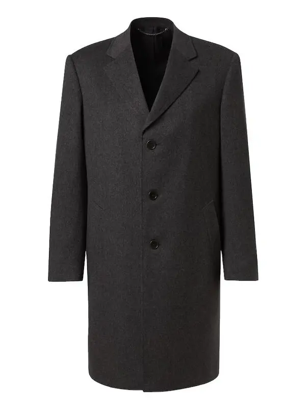 Canali Wool Overcoat - Black
