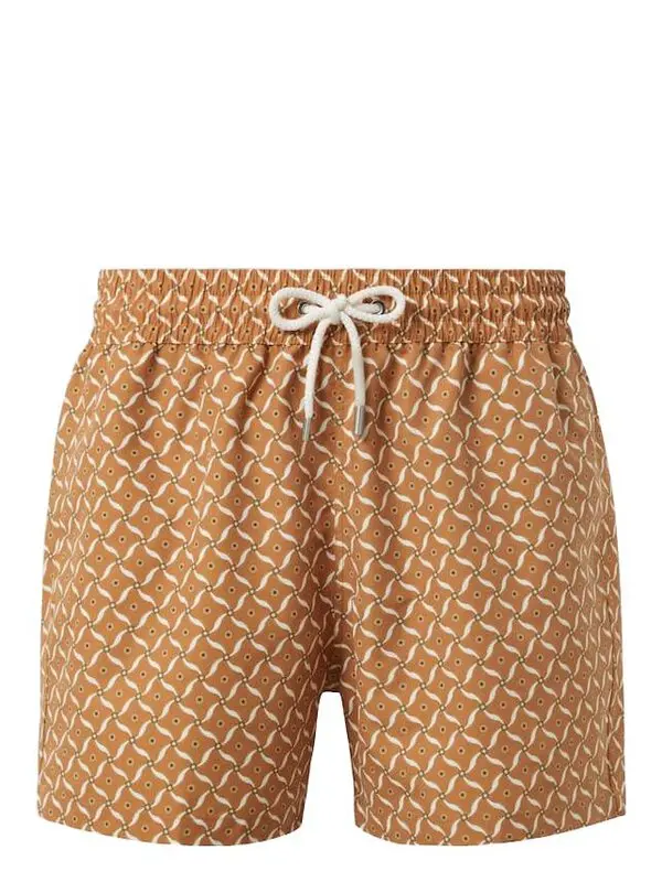 Frescobol Carioca Rio Printed Swim Trunks - Brown
