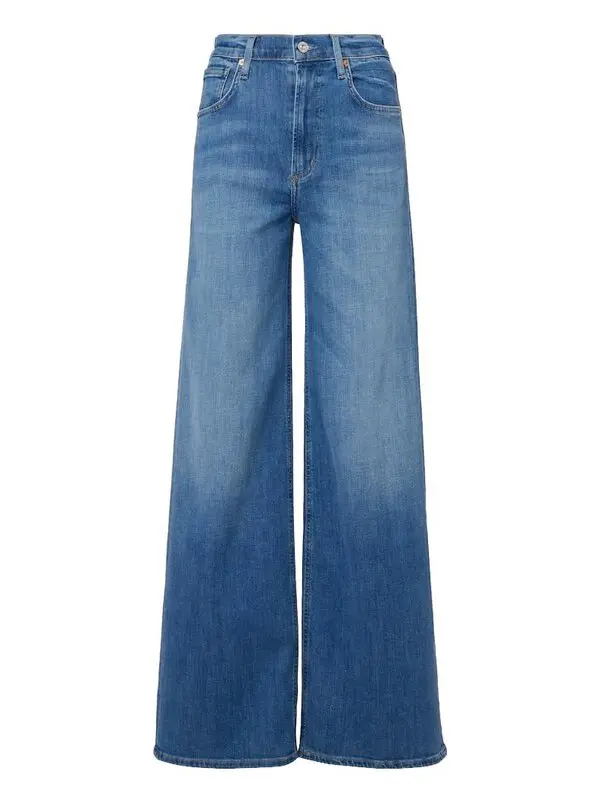 Citizens Of Humanity Lyra Long High-rise Wide-leg Jeans - Blue