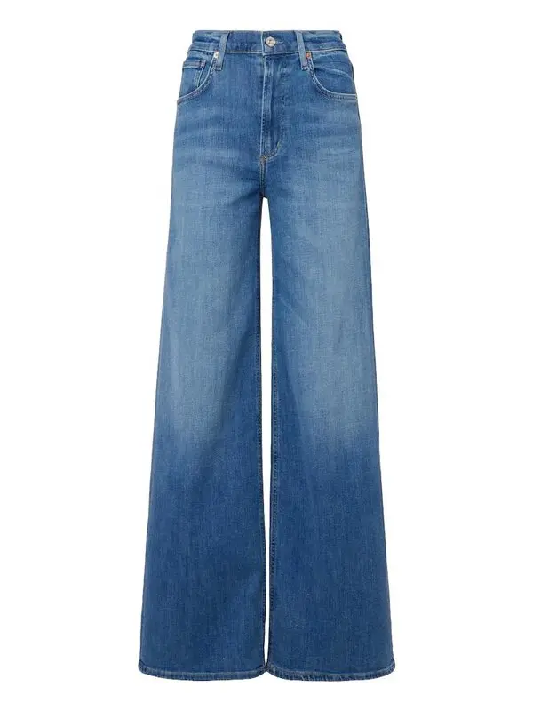 Citizens Of Humanity Lyra Long High-rise Wide-leg Jeans - Blue