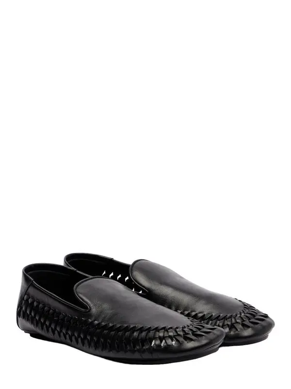 Proenza Schouler Whip Leather Loafers - Black