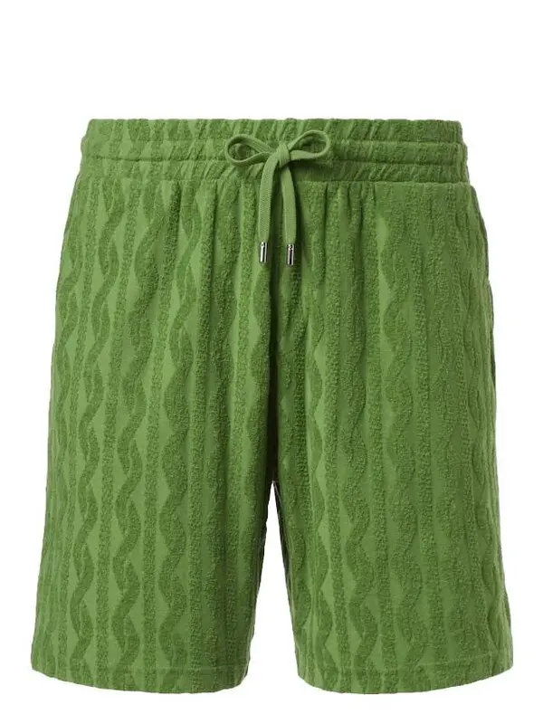 Frescobol Carioca Augusto Cotton-blend Terry Shorts - Green