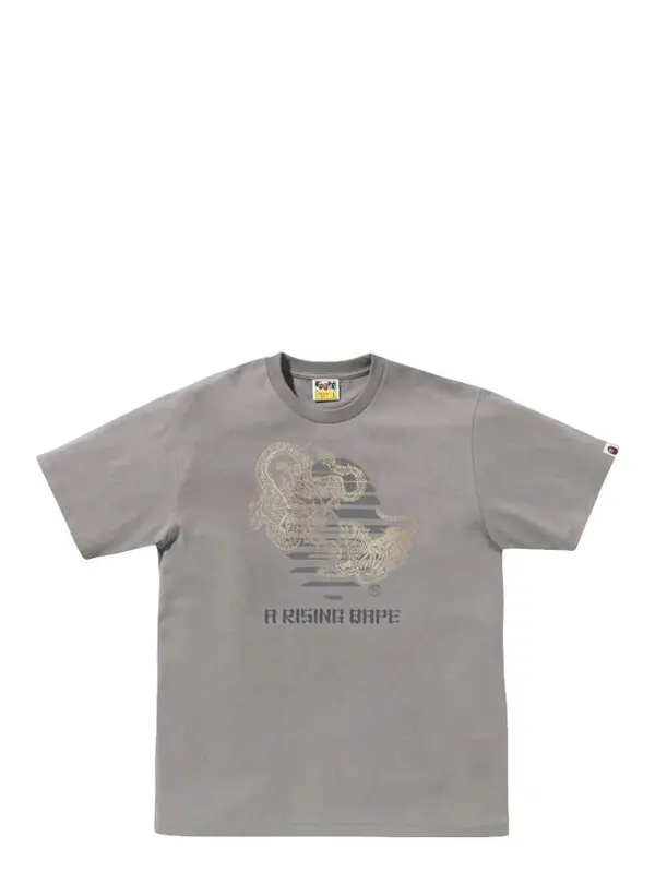 A BATHING APE Tiger And Dragon Ape Head Tee Shirt - Gray