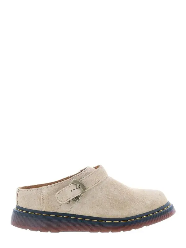 Dr. Martens Isham Desert Oasis Suede Mules - Parchment Beige