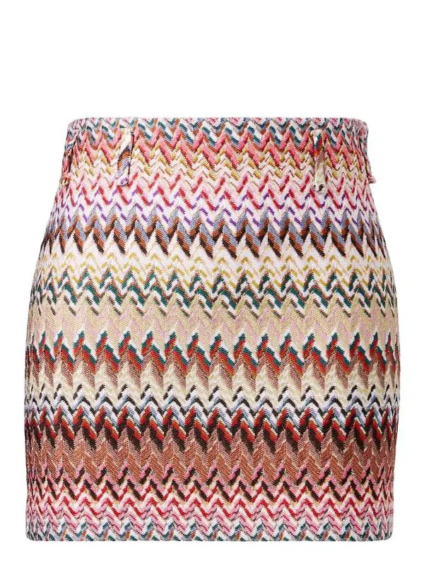 Missoni Zigzag Lamé Miniskirt - Multicoloured