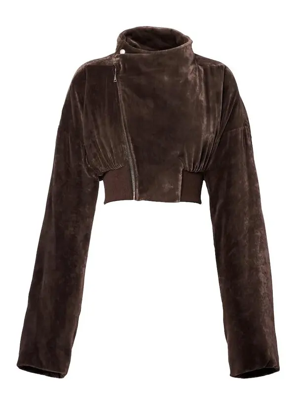 Rick Owens Hollywood Cropped Jacket - Brown