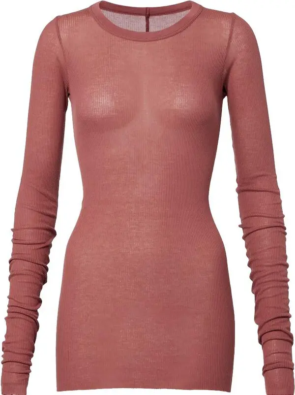 Rick Owens Ribbed Knit Top - Pink