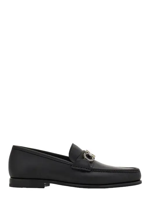 FERRAGAMO Gancini Buckle Loafer - Black