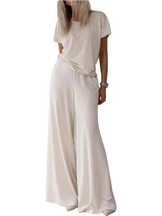 Splendid Giada Sandwash Palazzo Pant - Neutral