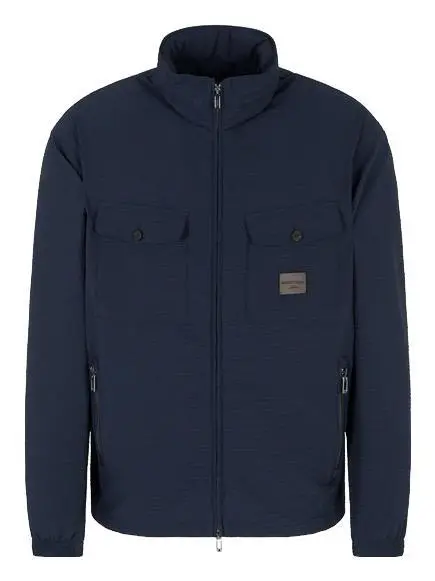 Emporio Armani Nylon Seersucker Full-zip Blouson - Red
