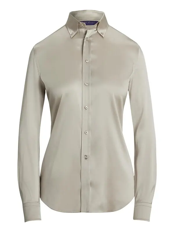 Ralph Lauren Stretch-silk Cameron Shirt - Beige