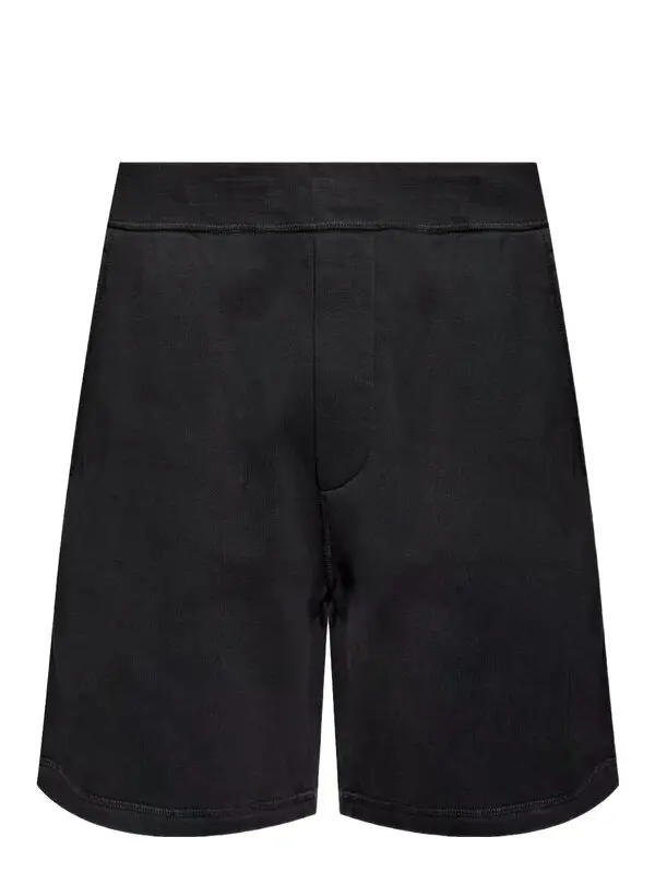 Dsquared2 Elastic-waistband Cotton Shorts - 974 Black