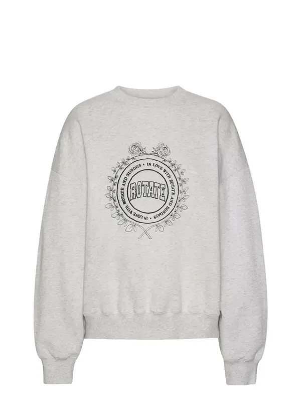 ROTATE BY BIRGER CHRISTENSEN Logo Embroidery Sweatshirt - Neutrals