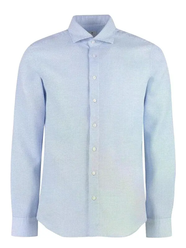 BASTONCINO Micro-check Shirt - Blue